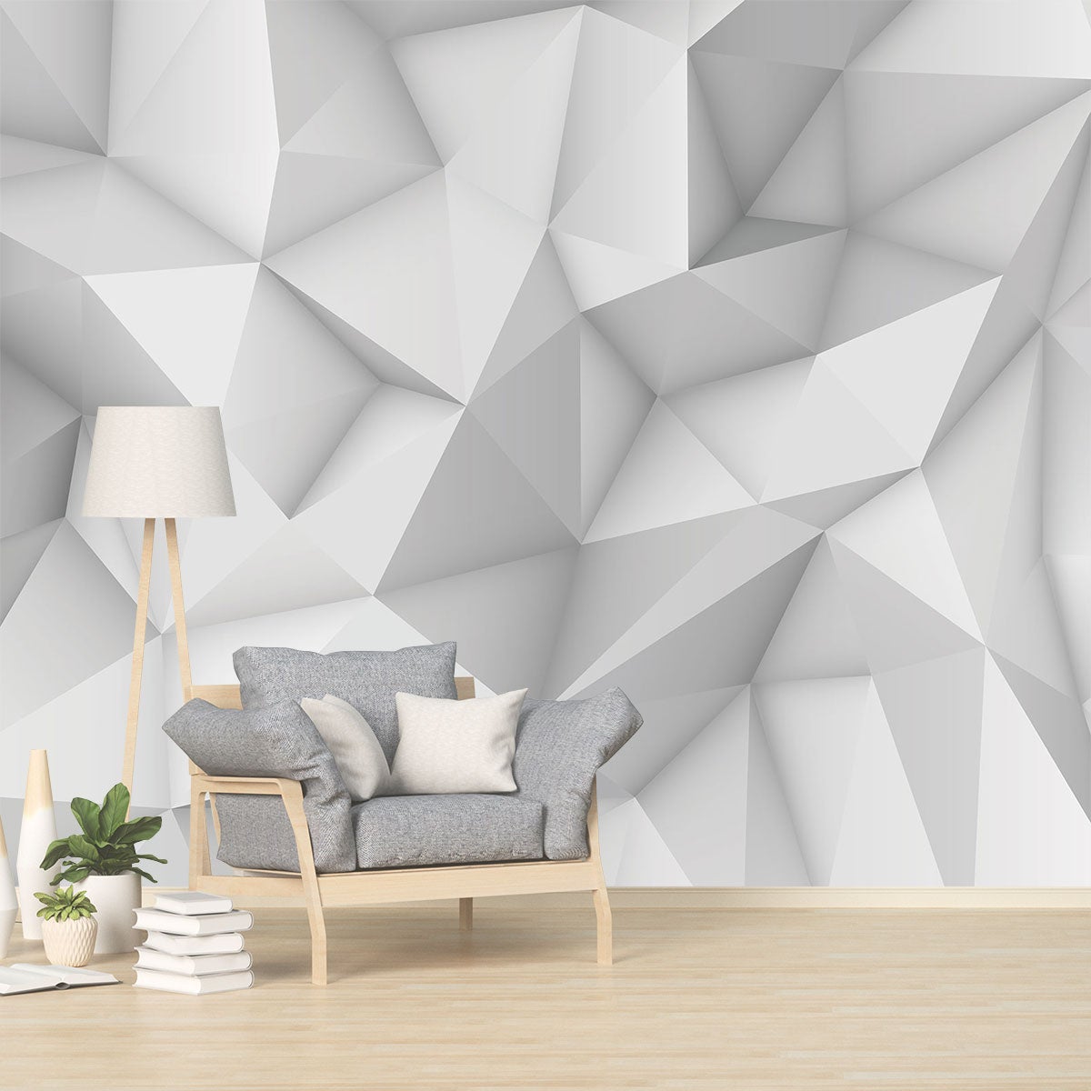 Papel pintado visión en blanco 3d | Leroy Merlin