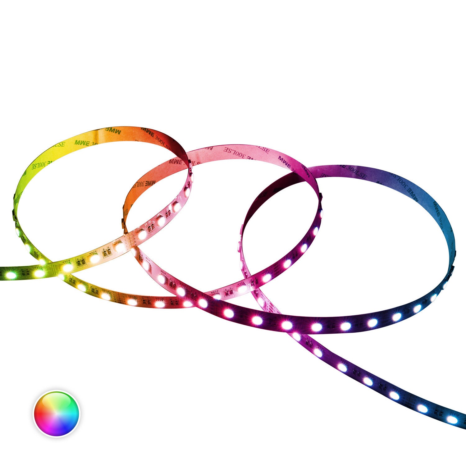 Ruban LED 24V RGBW SMD 60LED/m 5m 12W/m Largeur 12mm Coupe 10cm IP20 ...