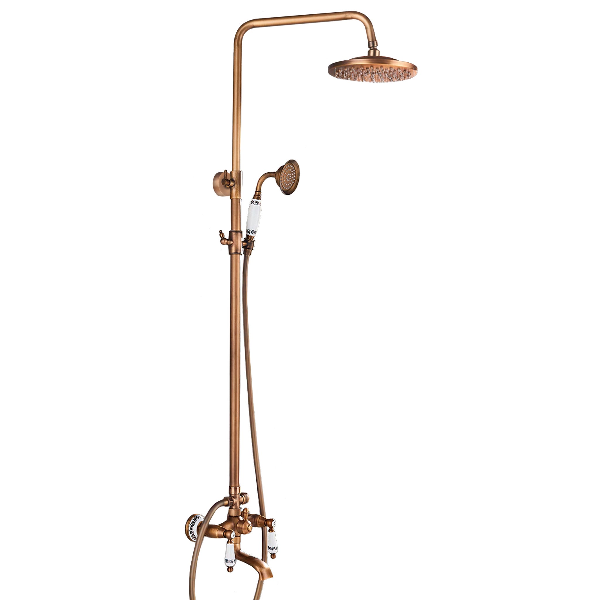 Valaz Ensemble de douche réglable jusqu'à 120 cm, baignoire au design ...