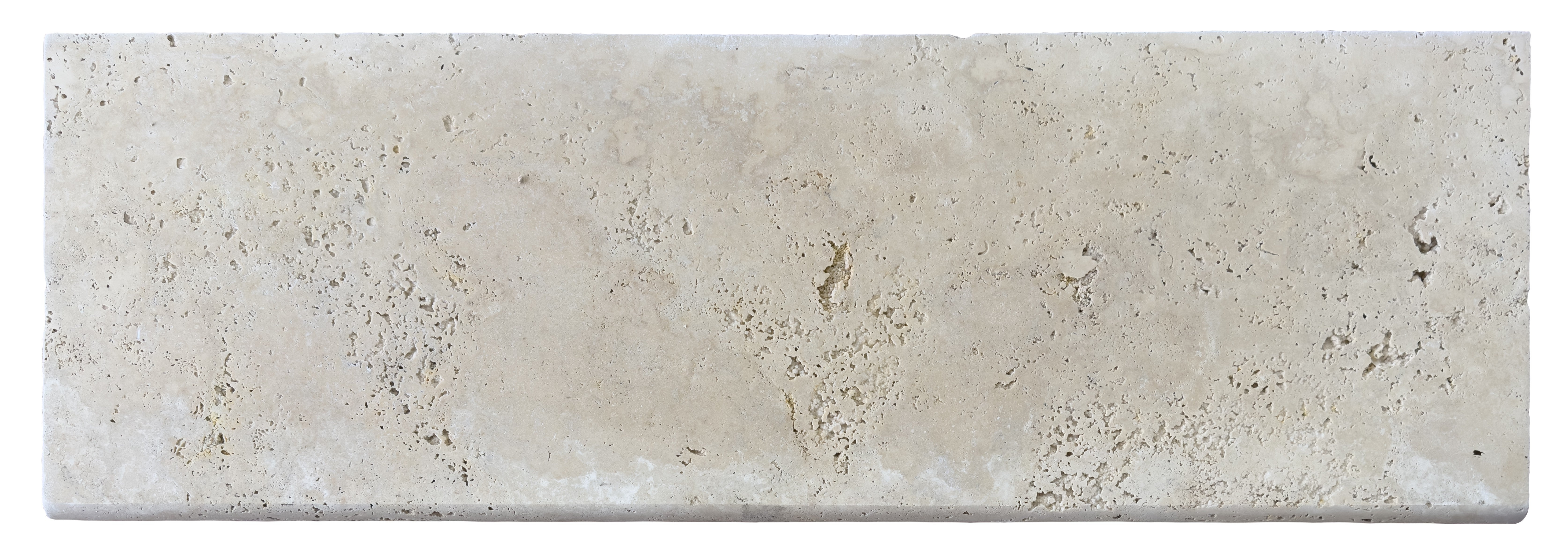 Marche travertin Medium Light vieillie Bord 1/2 rond - 33 x 100 x 3 cm ...