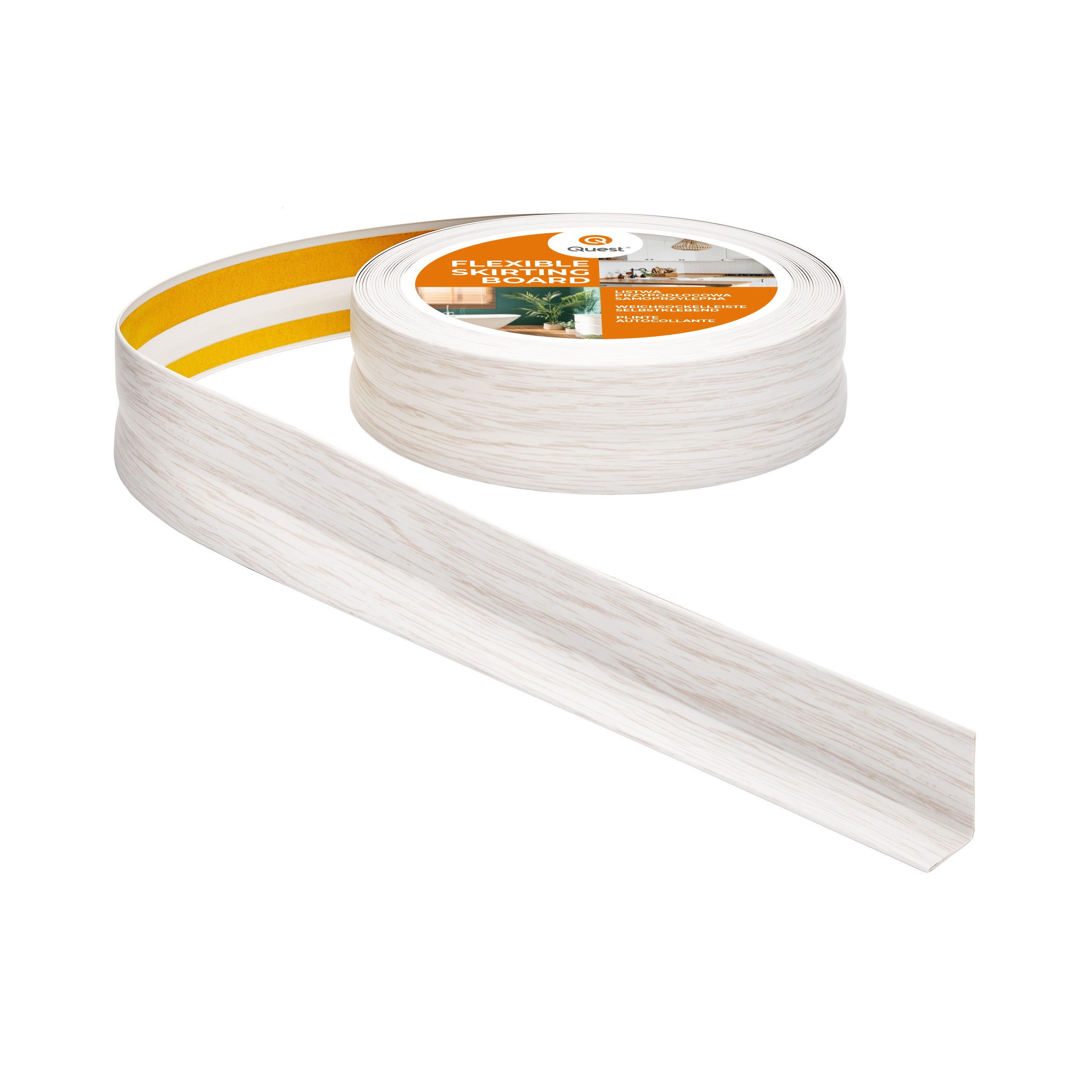 Rodapié PVC blando adhesivo 32x23 mm - flexible, pared y suelo, 5 m ...