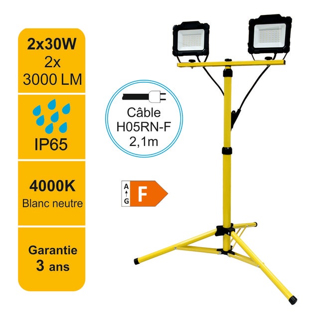Projecteur sur trepied au meilleur prix | Leroy Merlin