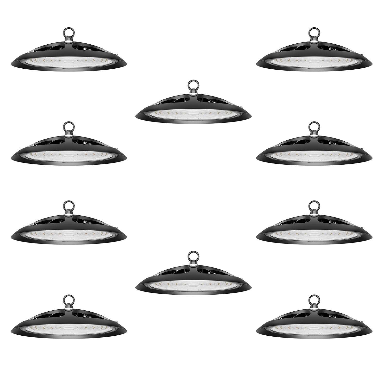 10PCS Anten 200W UFO LED Anti-Éblouissement Suspension Industrielle LED ...