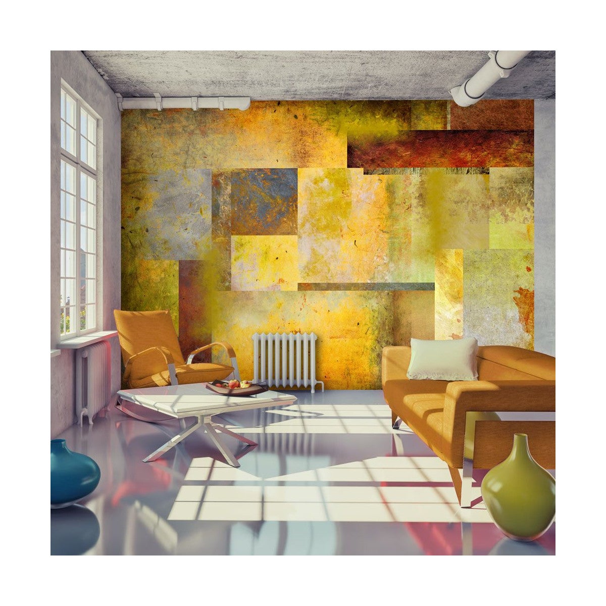 Papier peint - Orange Hue of Art Expression [350x245] | Leroy Merlin