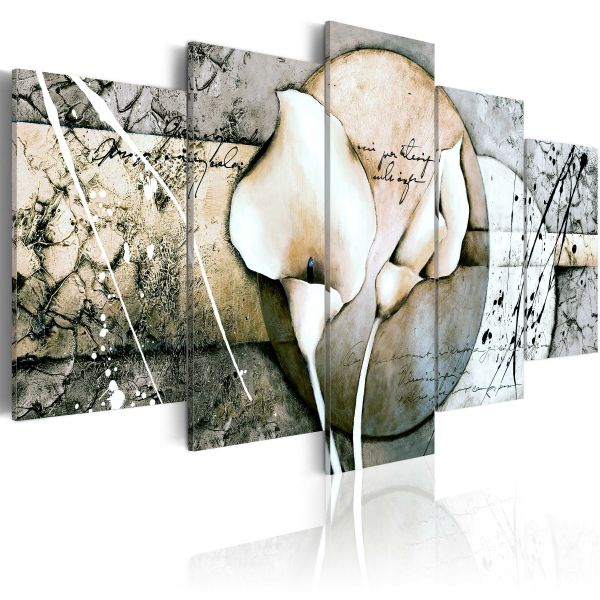 Tableau Fleurs The Secret of Calla Lily - Grey 200x100 cm | Leroy Merlin