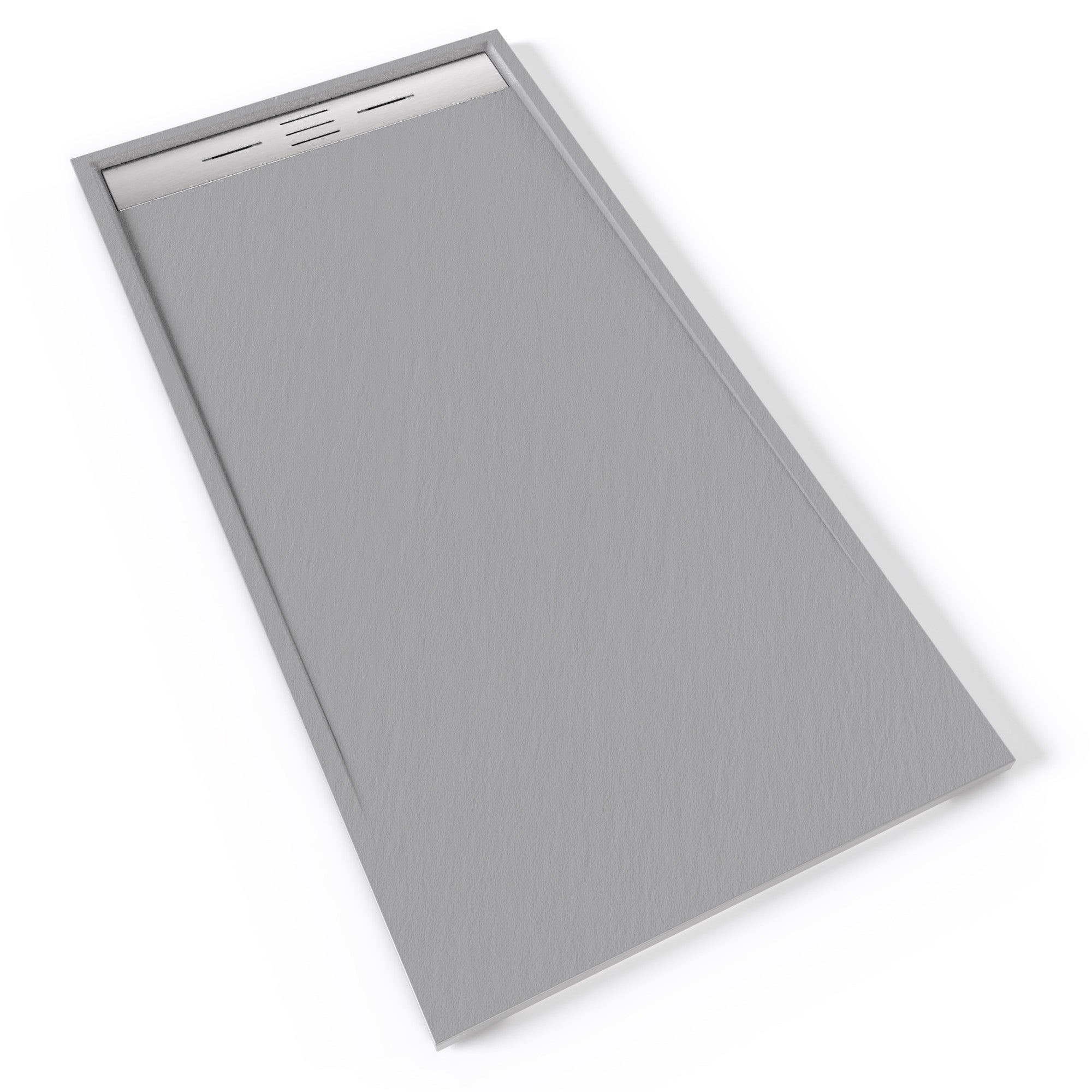 HIEMAL INOX Receveur de douche 90 x 180 cm résine Gris aspect ardoise ...