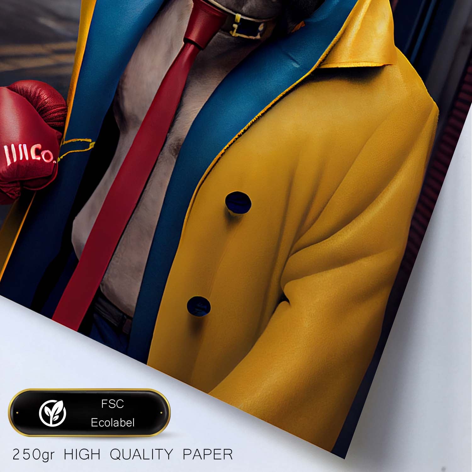 Nacnic Lámina Boxer Optimista En Estilo Fotografía A Todo Color ...