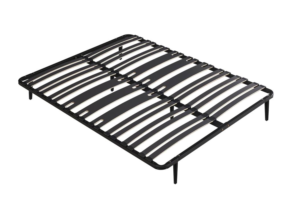 Sommier cadre à lattes 160 x 200 cm - 2 x 15 lattes - 3 zones soutien ...
