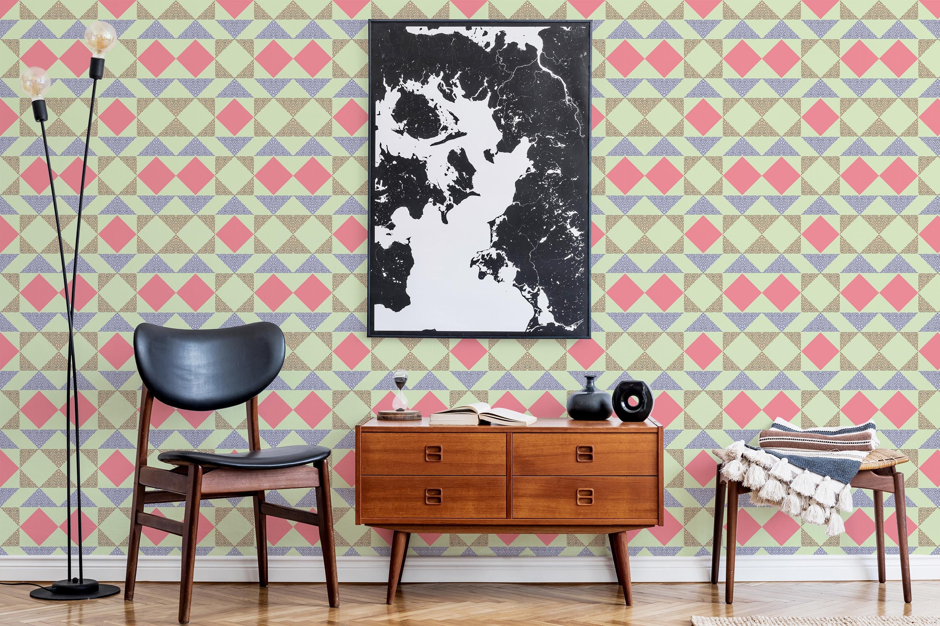 Vibrant Playful Geometric Wallpaper | Leroy Merlin