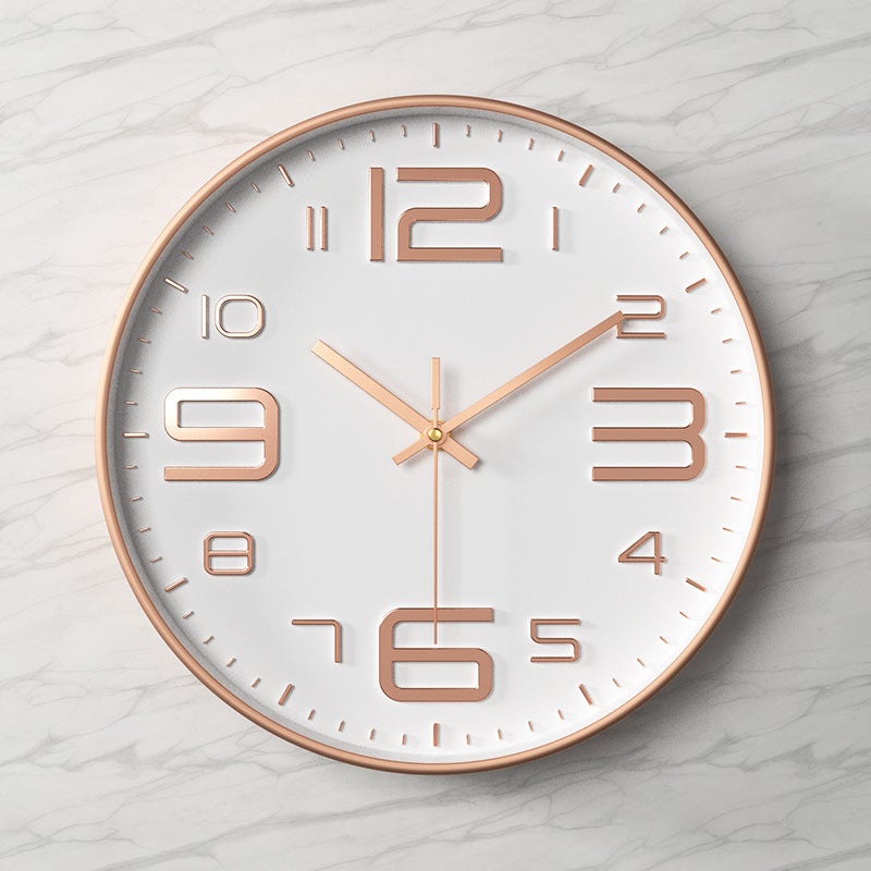 Reloj de pared digital silencioso de 30 cm, elegante, ideal para sala ...