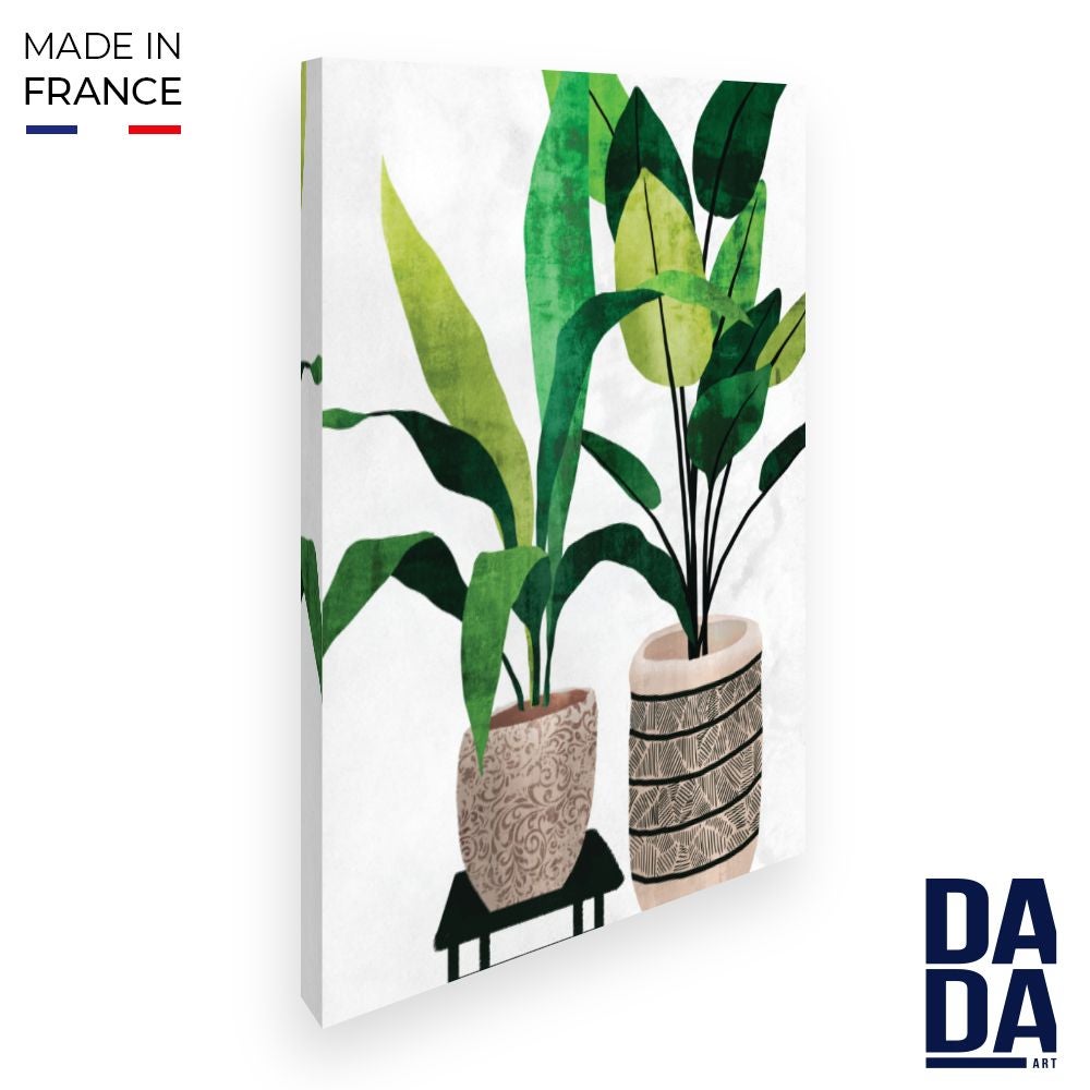 Toile Plantes en pot / 100x140cm / Fabriqué en France / DADA ART ...