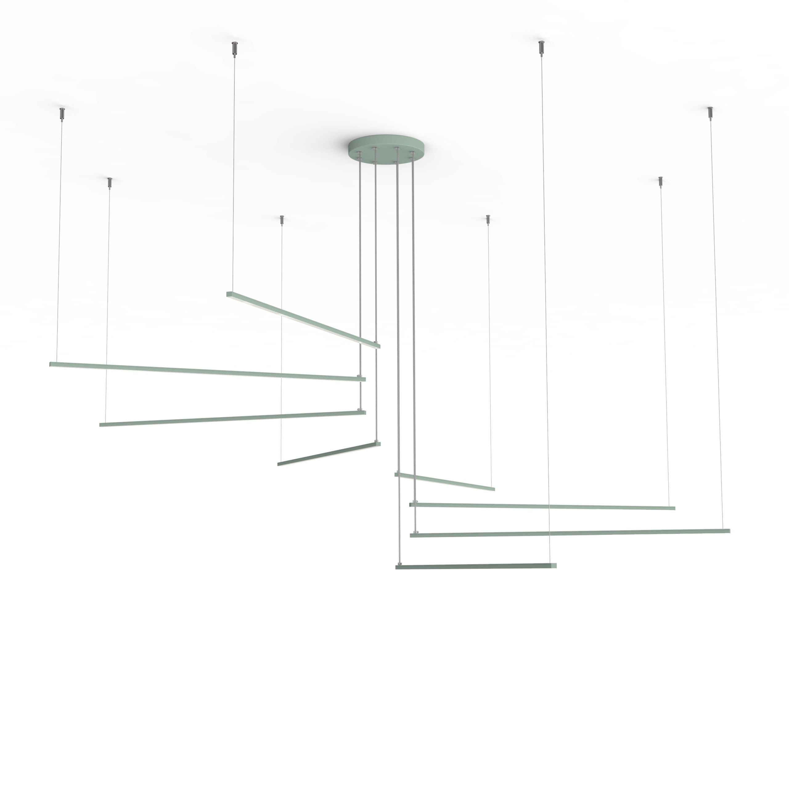 LUMICOM | RADIUS Suspension, STRIP LED, 136W/m, 3000K, métal, gris, d ...