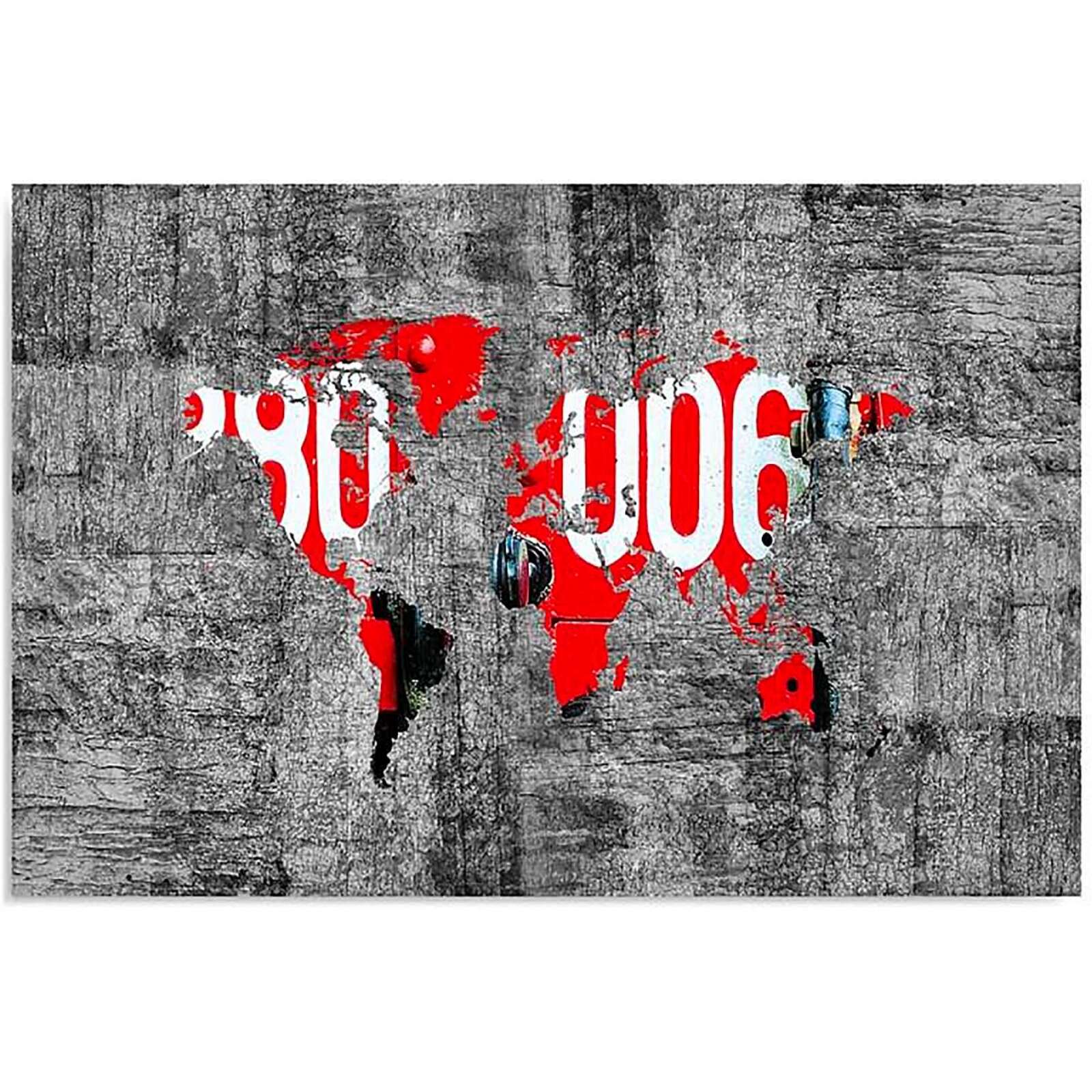 Tableau carte du monde sur le mur | Leroy Merlin