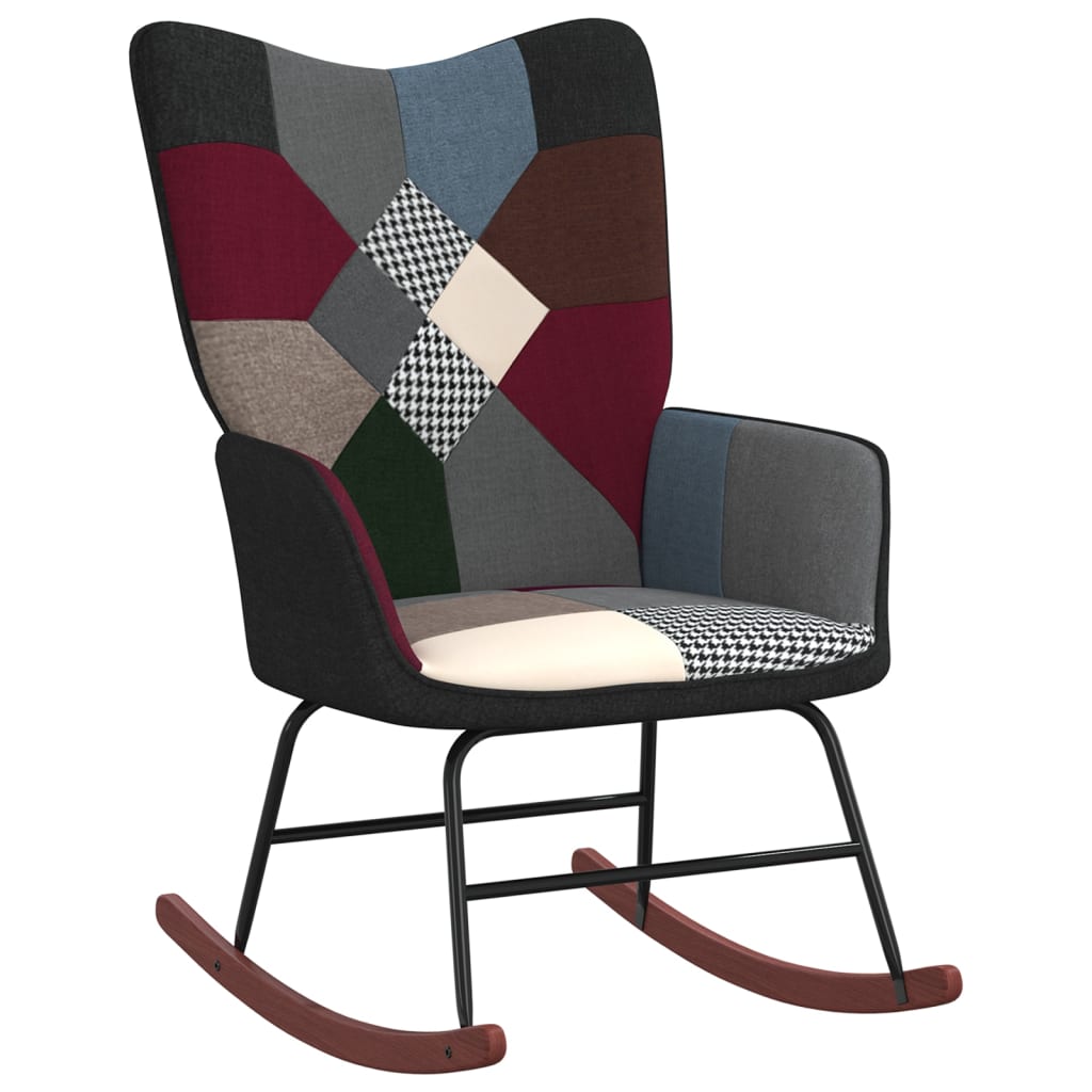 Silla mecedora de tela patchwork | Leroy Merlin