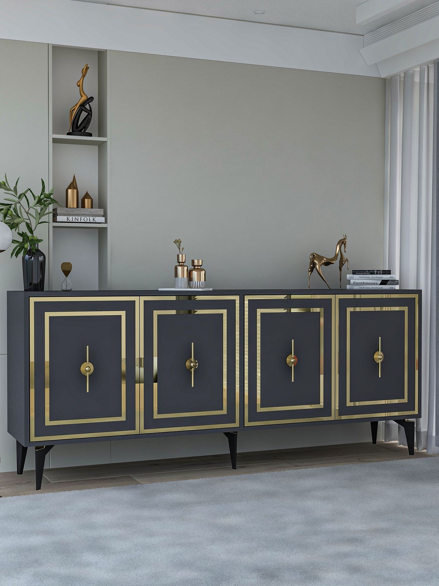 Buffet Samba - Anthracite Doré | Leroy Merlin