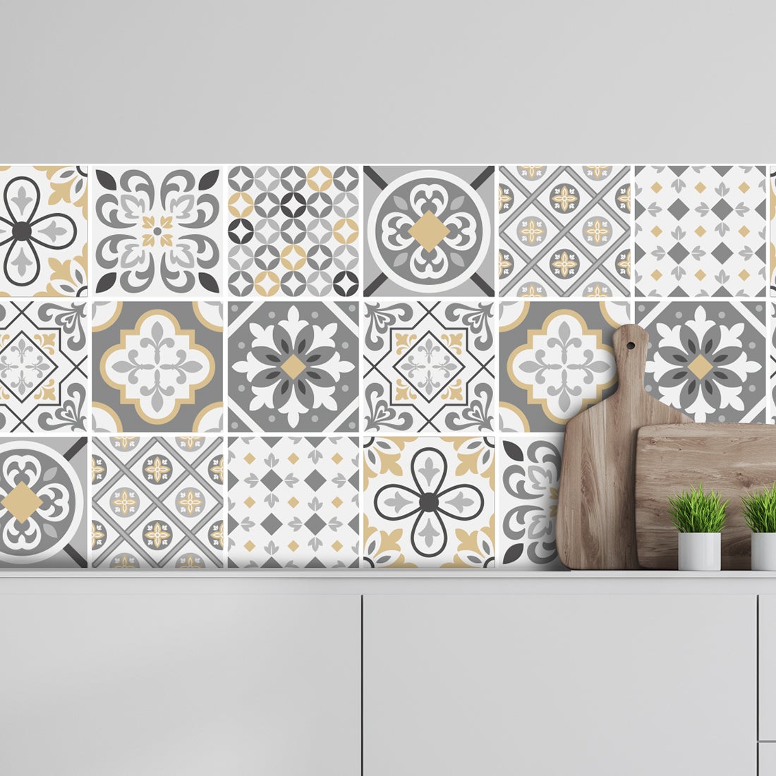 Credencia adhesiva en vinilo ignífugo azulejos 50x400cm | Leroy Merlin