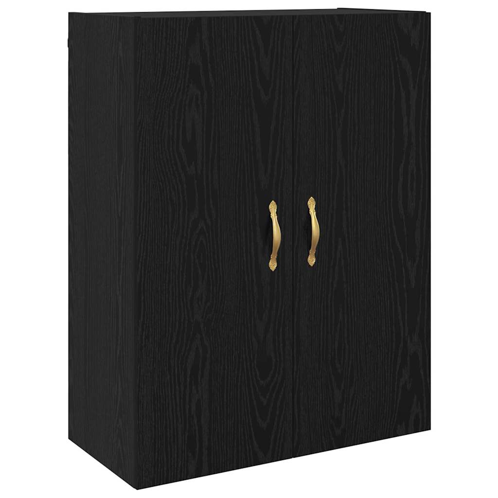 Buffet，Meuble mural Chêne noir 69,5 x 34 x 90 cm Bois d'ingénierie ...
