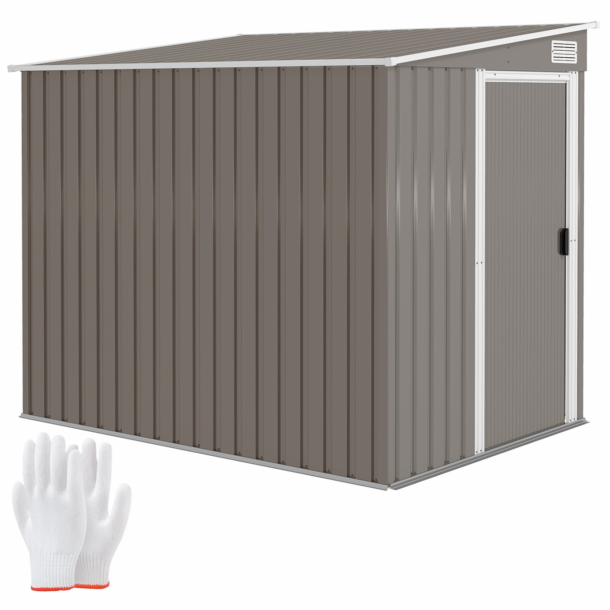 Caseta de herramientas metálica de 1,5 x 2 m con base, puerta corredera ...