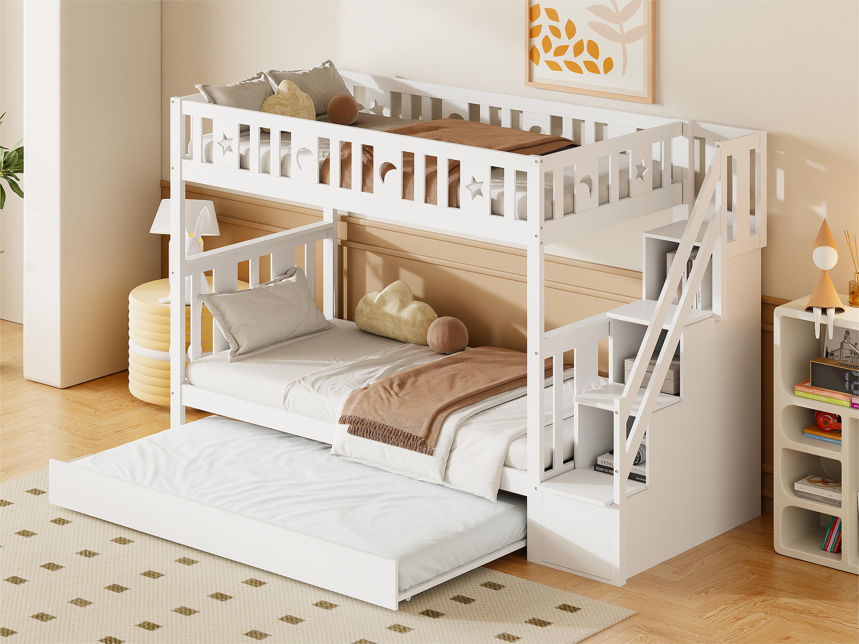 Litera infantil 90x200 cm + cama nido 90x190 cm - madera maciza - con ...