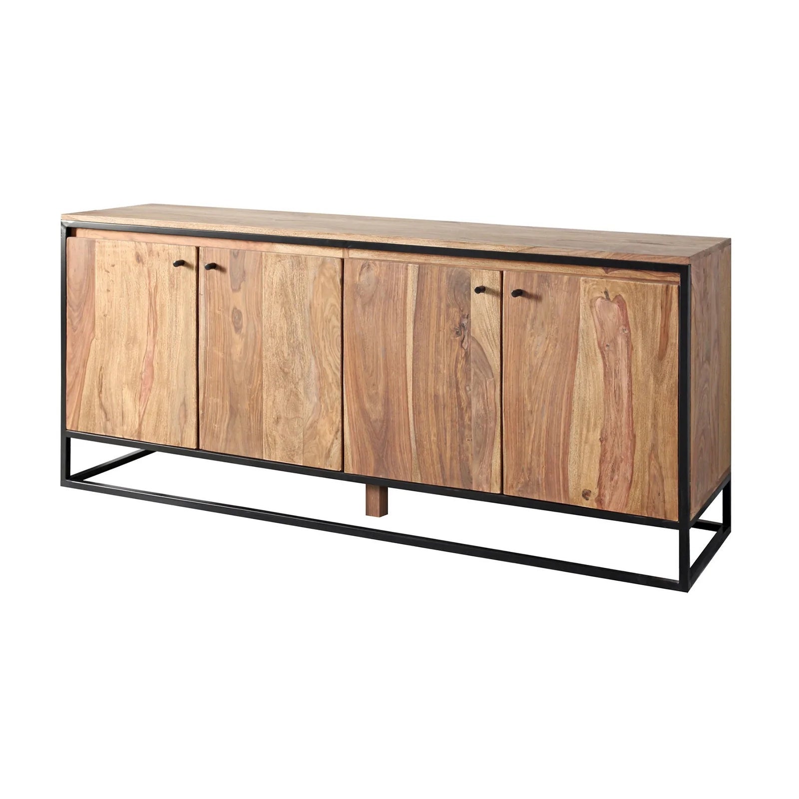 Bahut Nartan 4 portes en Bois de Sheesham | Leroy Merlin