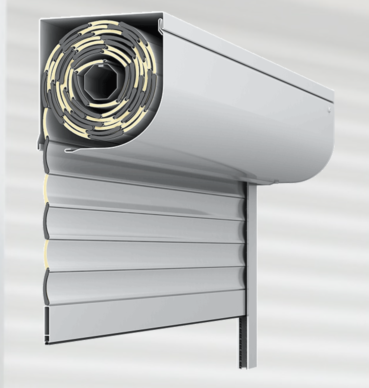 Volet roulant motorisé STANDART ROUND RAL 9016 Solus - Filaire (L ...