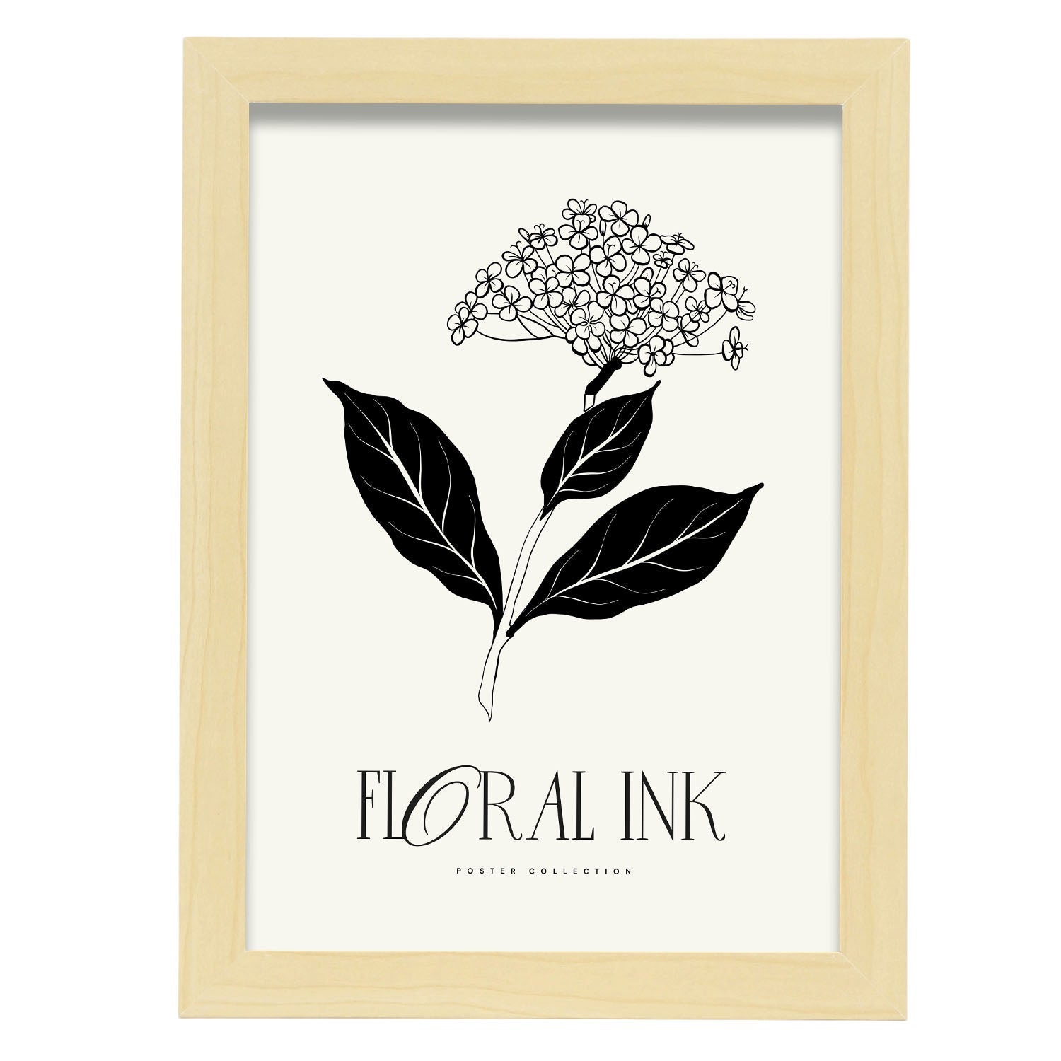 Nacnic Affiche Avec Des Fleurs Et Des Plantes En Noir Et Blanc. Flox ...