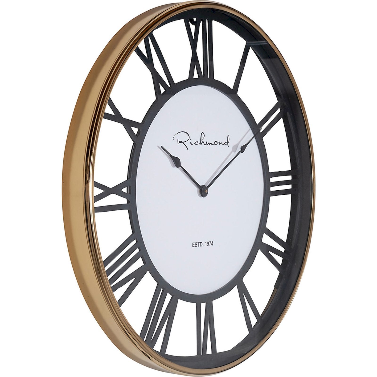 Horloge Brently 61 x 6 x 61 cm Noir et doré et blanc | Leroy Merlin