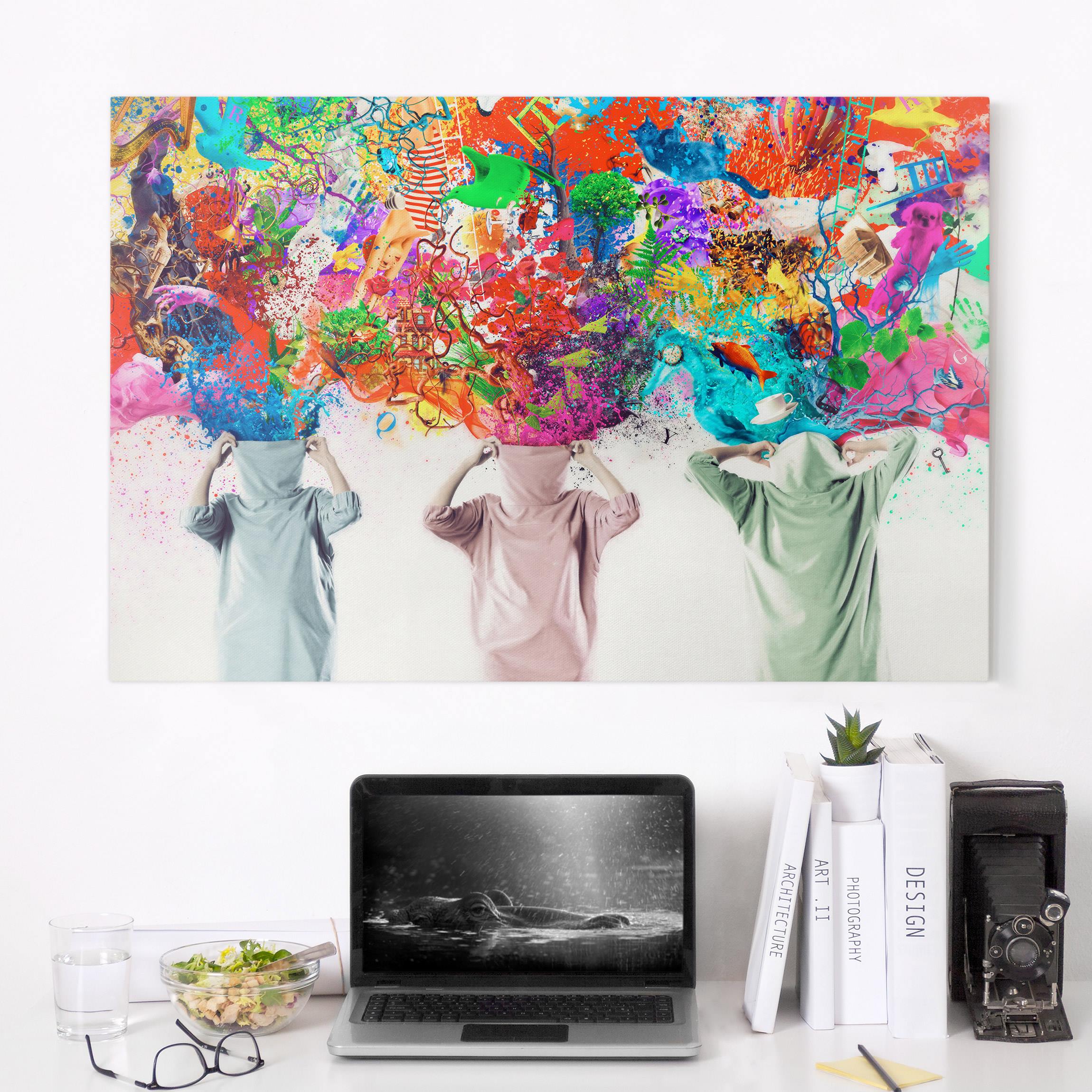 Lienzo cuadro en lienzo bastidor impresion en lienzo colorido gente 225 cuarto de baño cocina ...