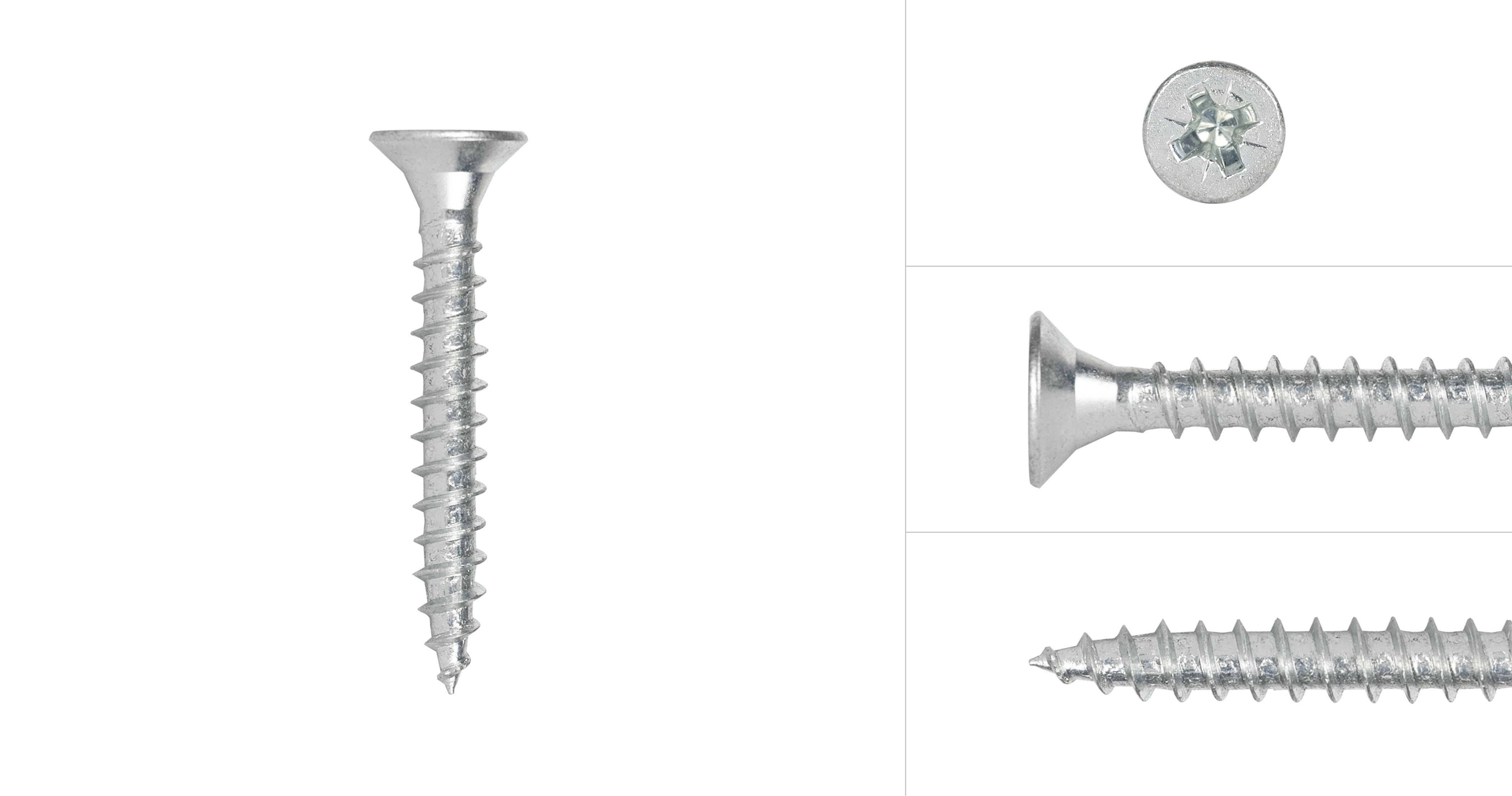 Wovar Vis panneaux agglomérés Zinc 5 x 40 mm Pozidrive à filetage ...