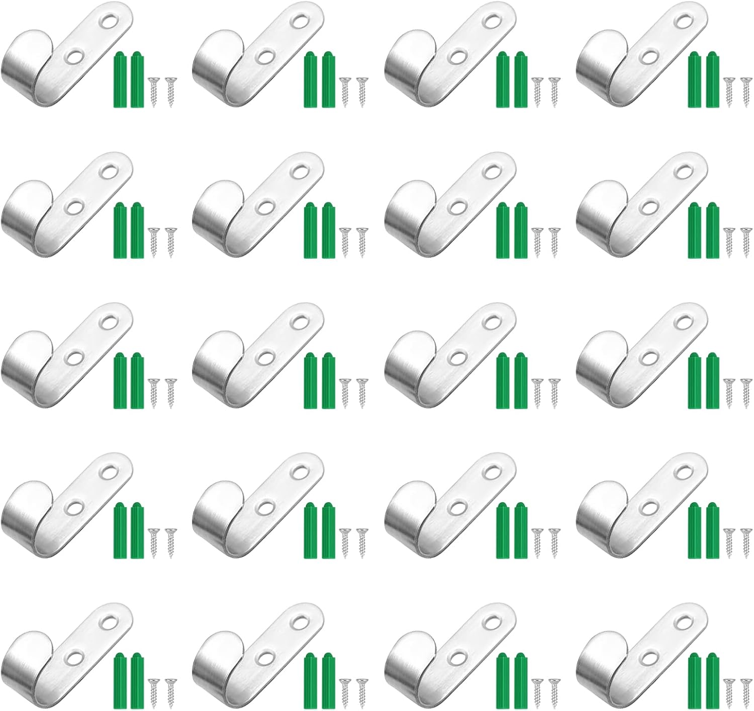 Lot de 20 Crochet Bache pour Bâche, 44 x 21 x 16 mm, Crochet pour ...