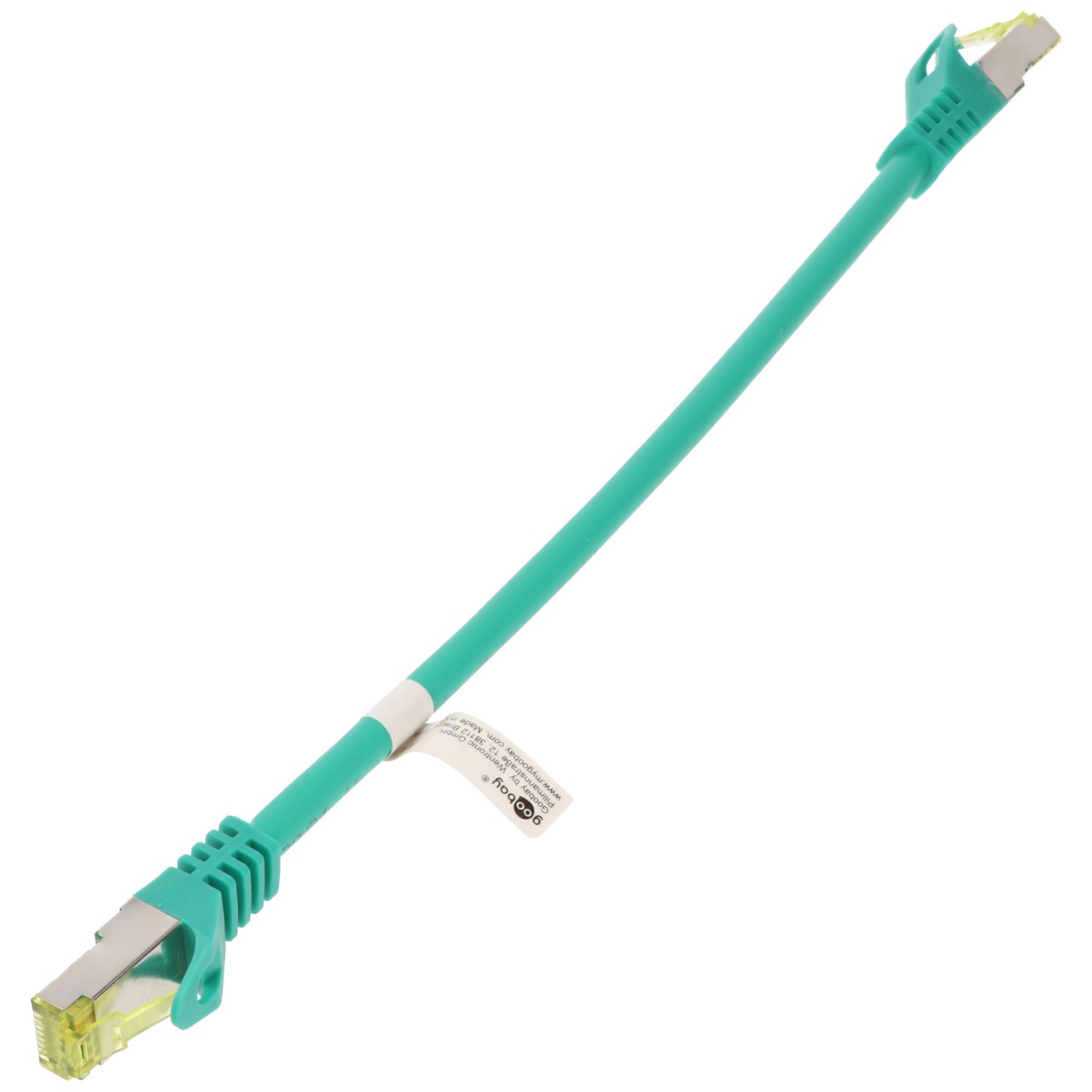 Câble patch Goobay RJ45 CAT 6A S/FTP (PiMF), 500 MHz avec câble brut CAT 7, vert 2 m | Leroy Merlin