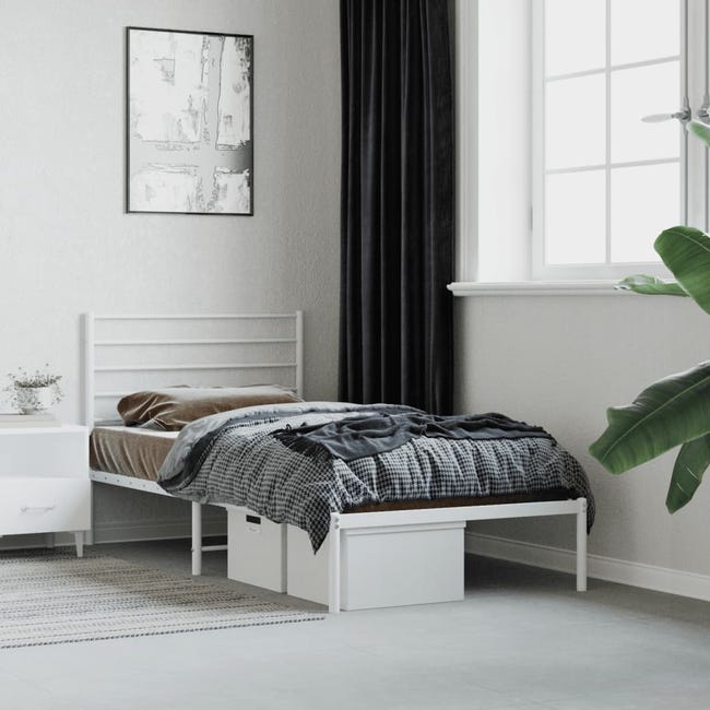 Maison Exclusive - Cadre de lit métal sans matelas avec tête de lit ... Maison Exclusive - Cadre de lit métal sans matelas avec tête de lit ...