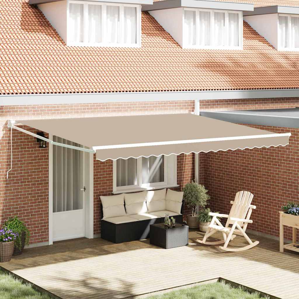 Toldo retráctil Beige 450 x 300 x 165 cm | Leroy Merlin