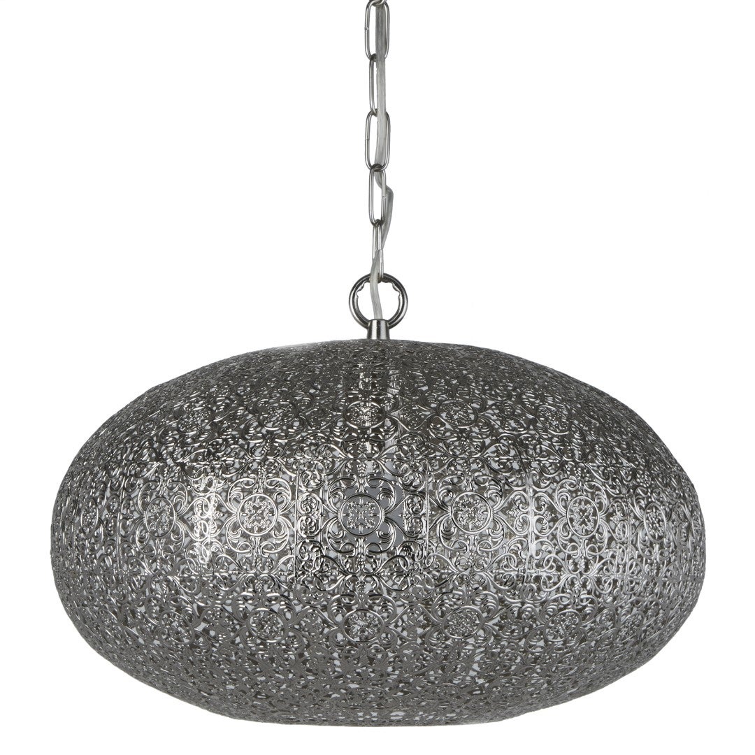 Suspension Fretwork Acier doux Chrome,nickel brillant 1 ampoule 28cm ...