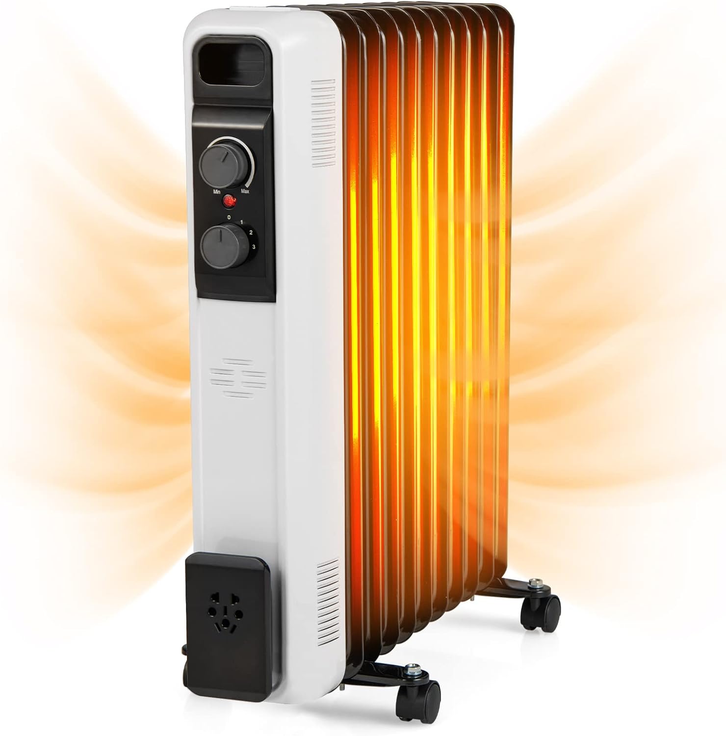 Radiateur à Bain d’Huile 2500W, Chauffage Efficace Silencieux, 11 ...