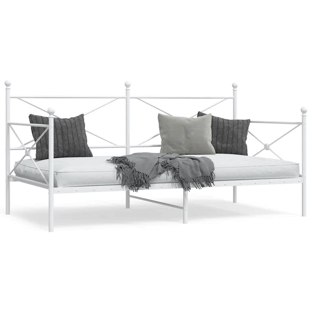 Lit simple | Lit adulte | Lit de repos sans matelas blanc 100x200 cm ...