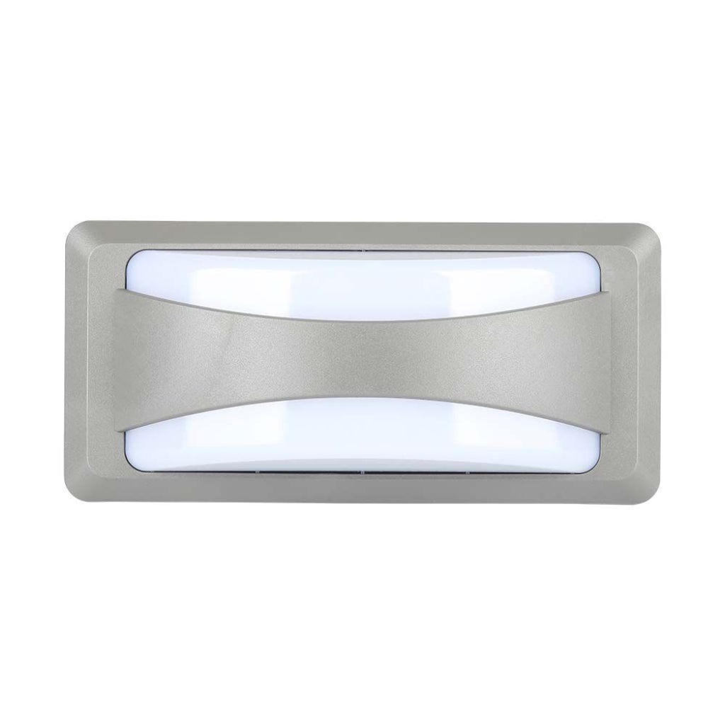 Aplique Rectangular LED 12W Color Gris 4200K IP65 | Leroy Merlin