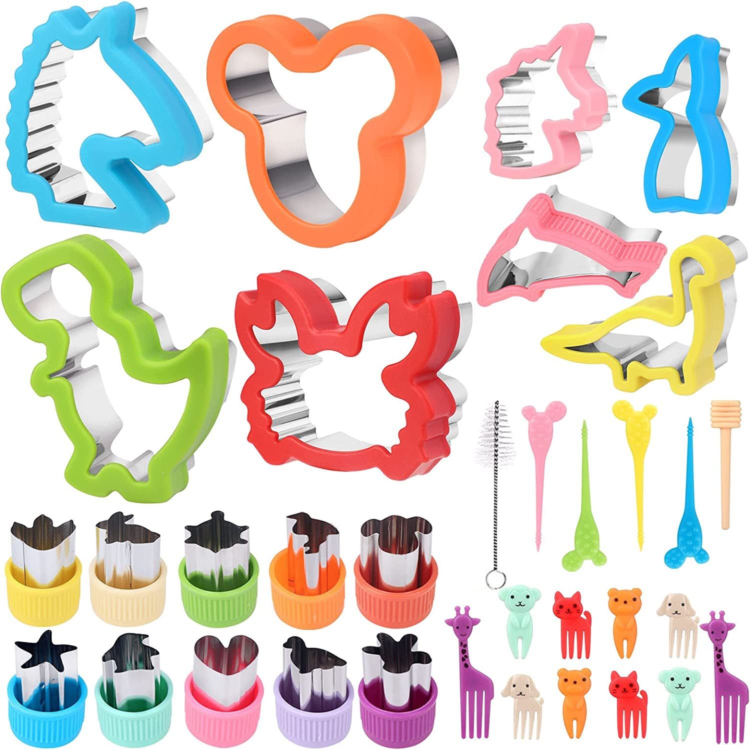 Set of 34 Cookie Cutters, Bread Cutters, Stainless Steel Bread Cutters ...