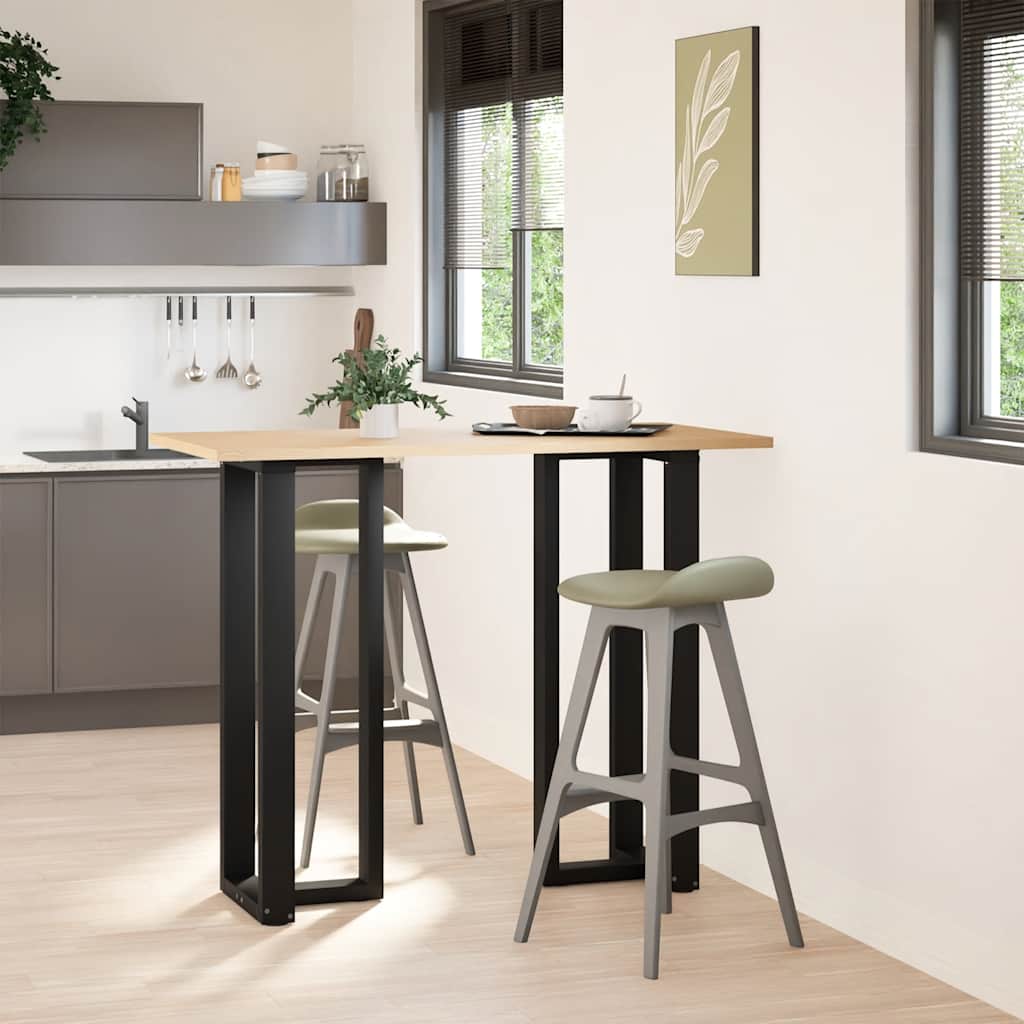 Pieds de table de bar en T 2 pcs acier noir 40x35x(110-111) cm | Leroy ...