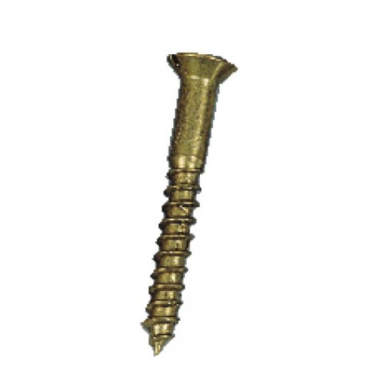 Vis à bois tête fraisée fendue laiton, diamètre 4 mm, longueur 35 mm ...