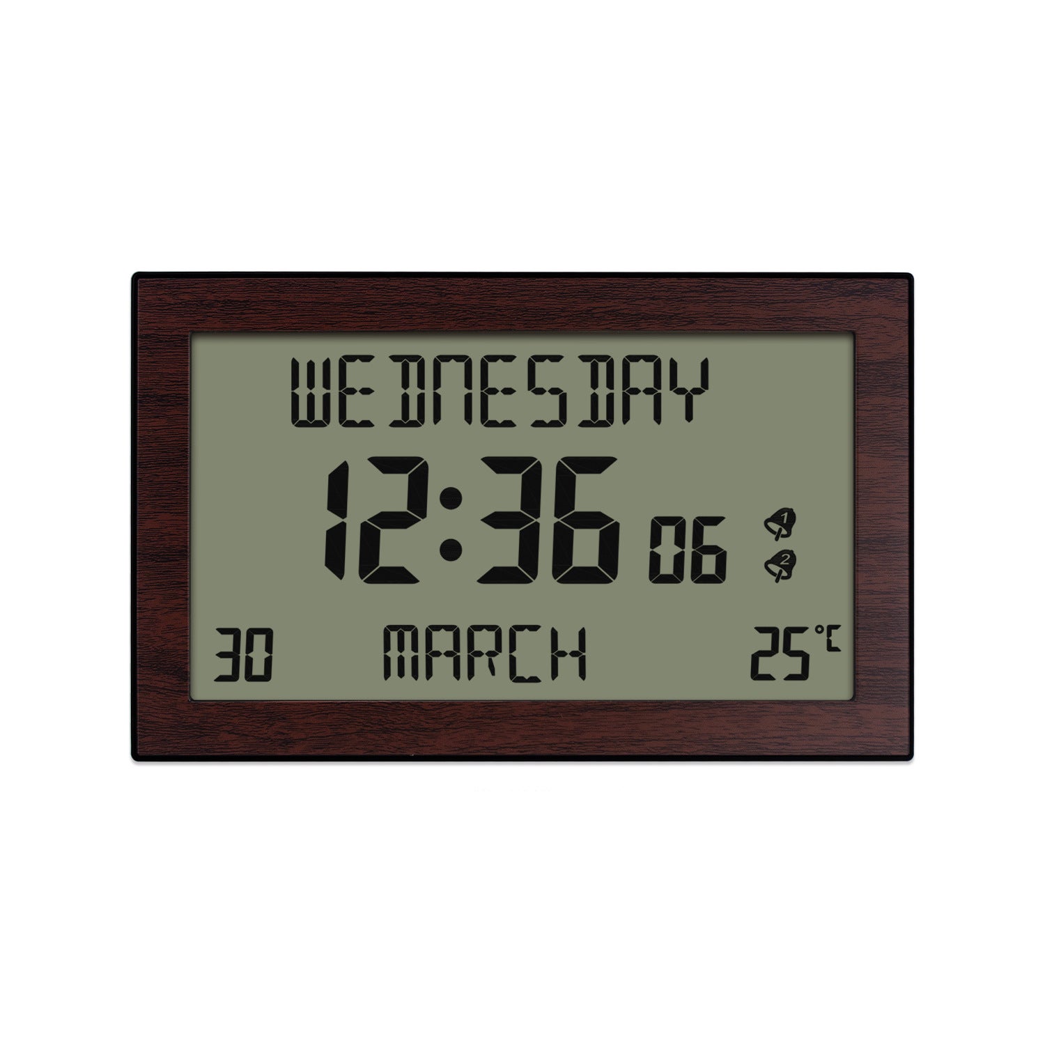 HORLOGE CALENDRIER : DATE, JOUR DE LA SEMAINE, HEURE + TEMPERATURE ...