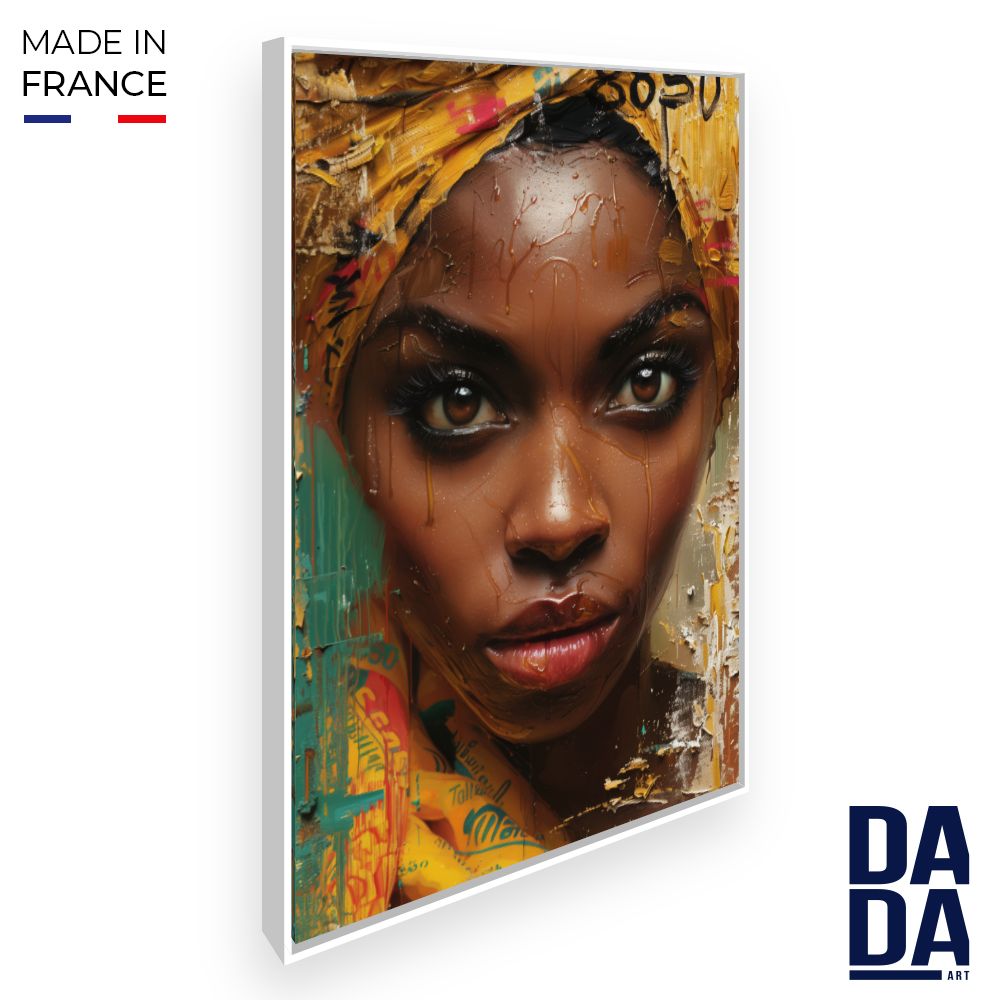 Toile encadrée Regard intense / 50x70cm / Cadre Blanc / Fabriqué en ...