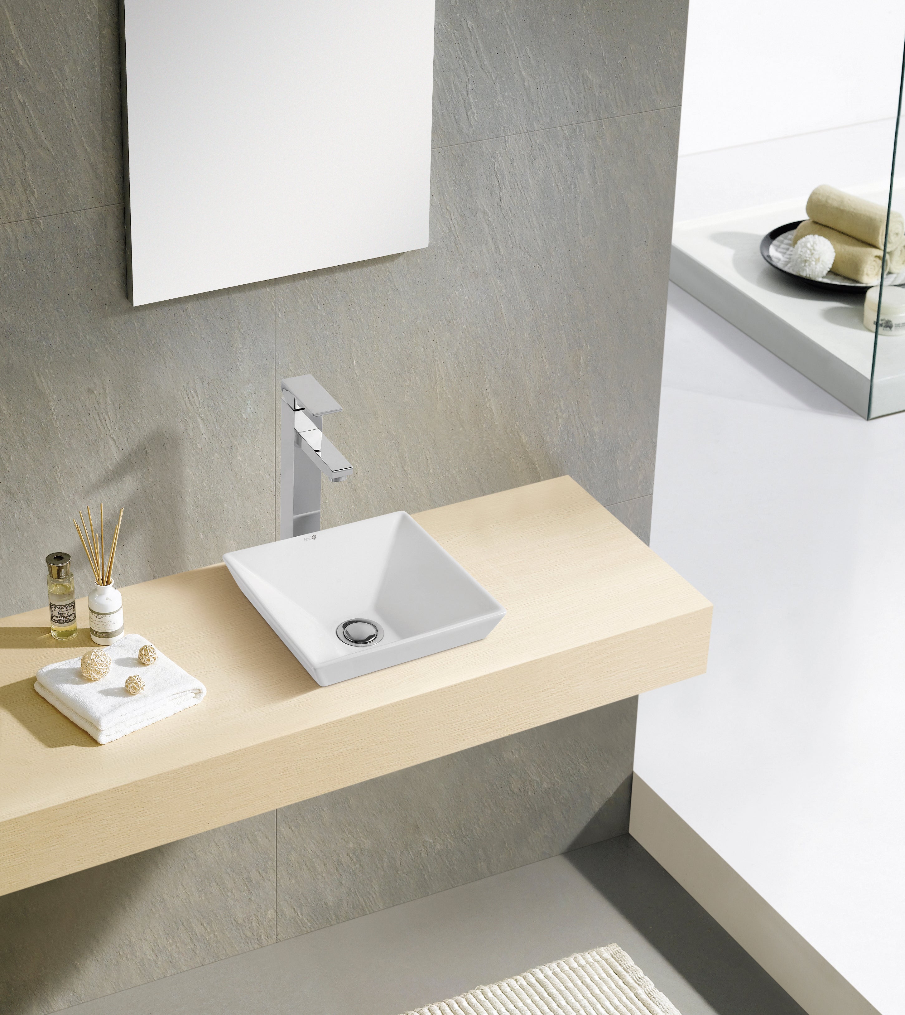 Vasque encastrée en porcelaine SOMO 280x280x100 mm | Leroy Merlin