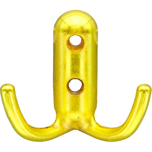 PERCHA 2 LUGARES BL ORO PULIDO 2 UD. | Leroy Merlin