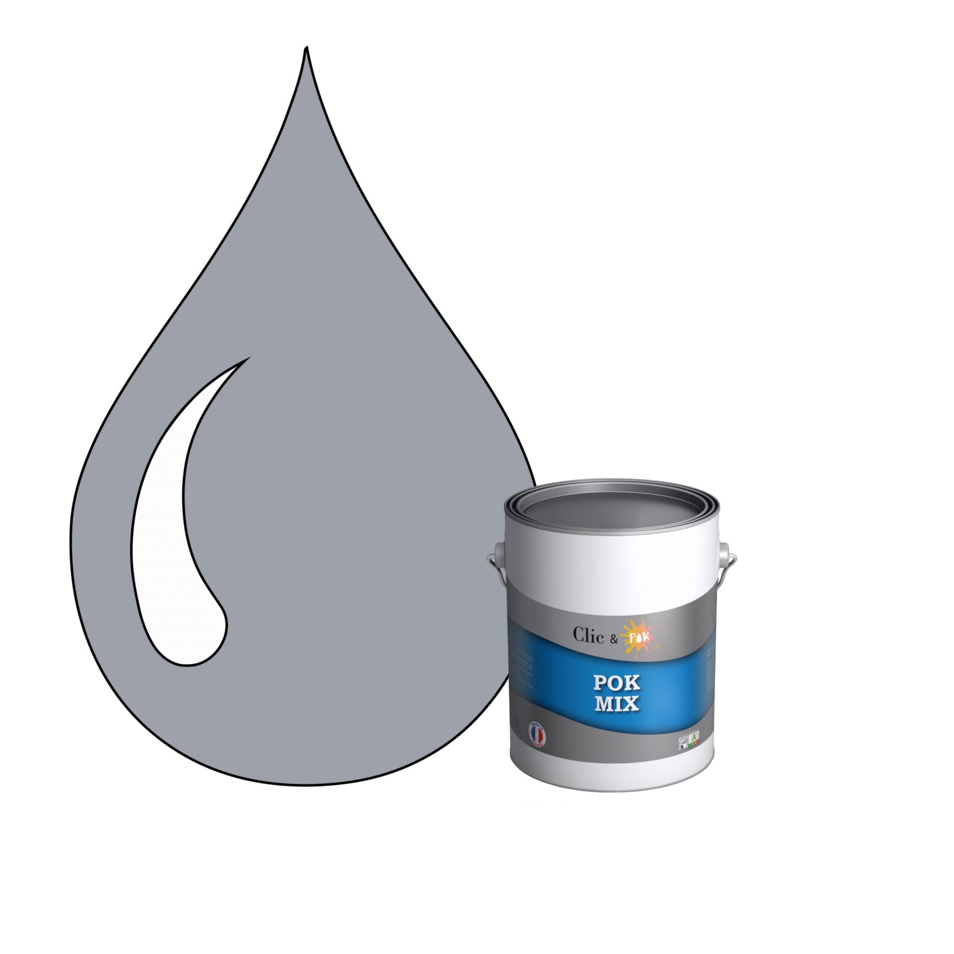 Peinture meubles, murs, boiseries - Multisupports POK MIX - 1L - RAL ...