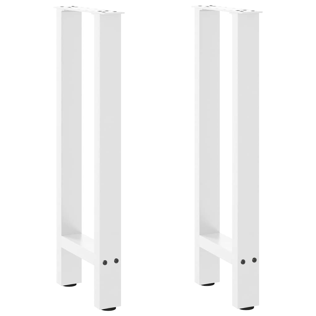 Pieds de table console Blanc 2 pièces 38 x (72-73) cm Acier | Leroy Merlin