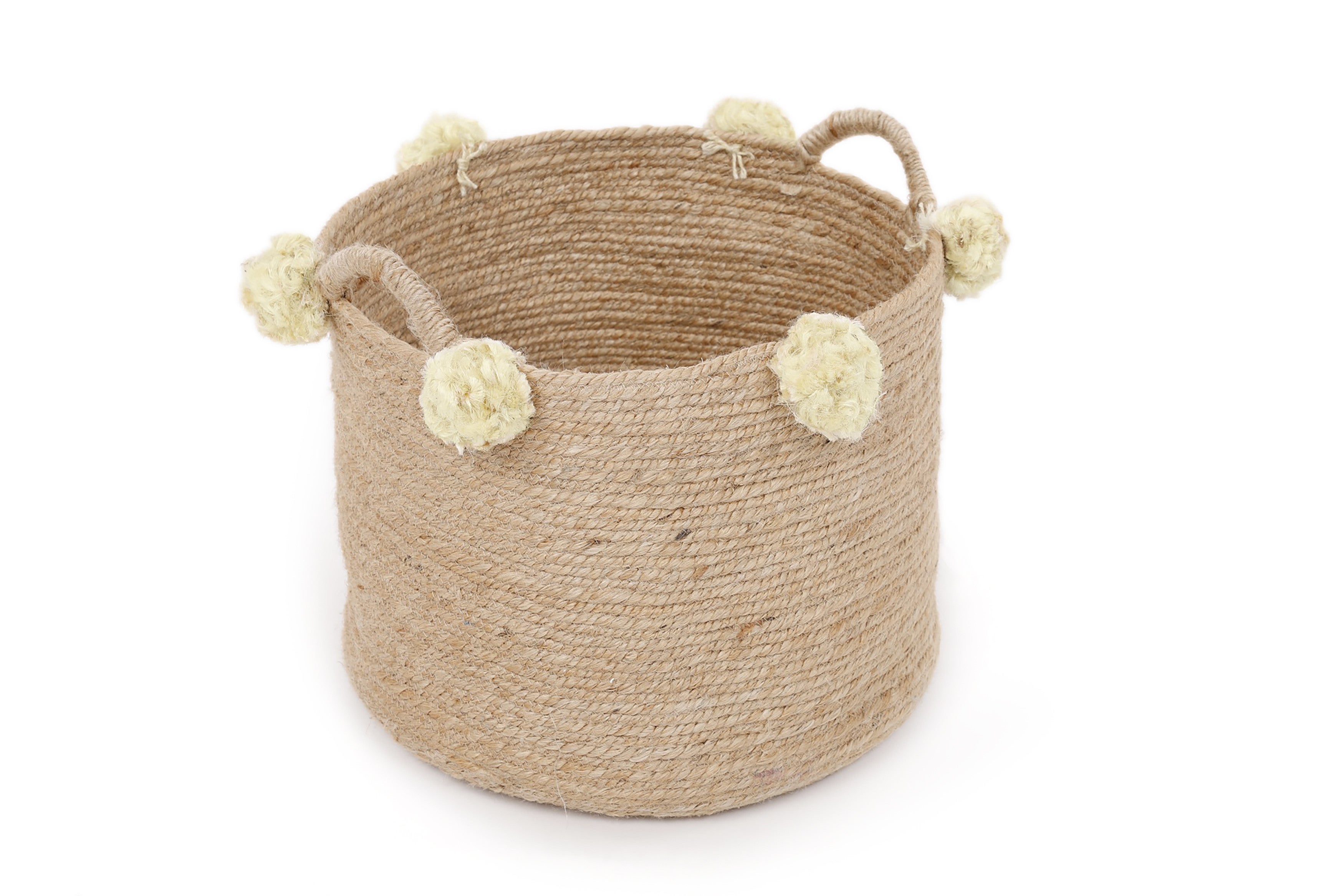 Panier en jute Kids jaune 37x30 cm – Rangement enfant, naturel et ...