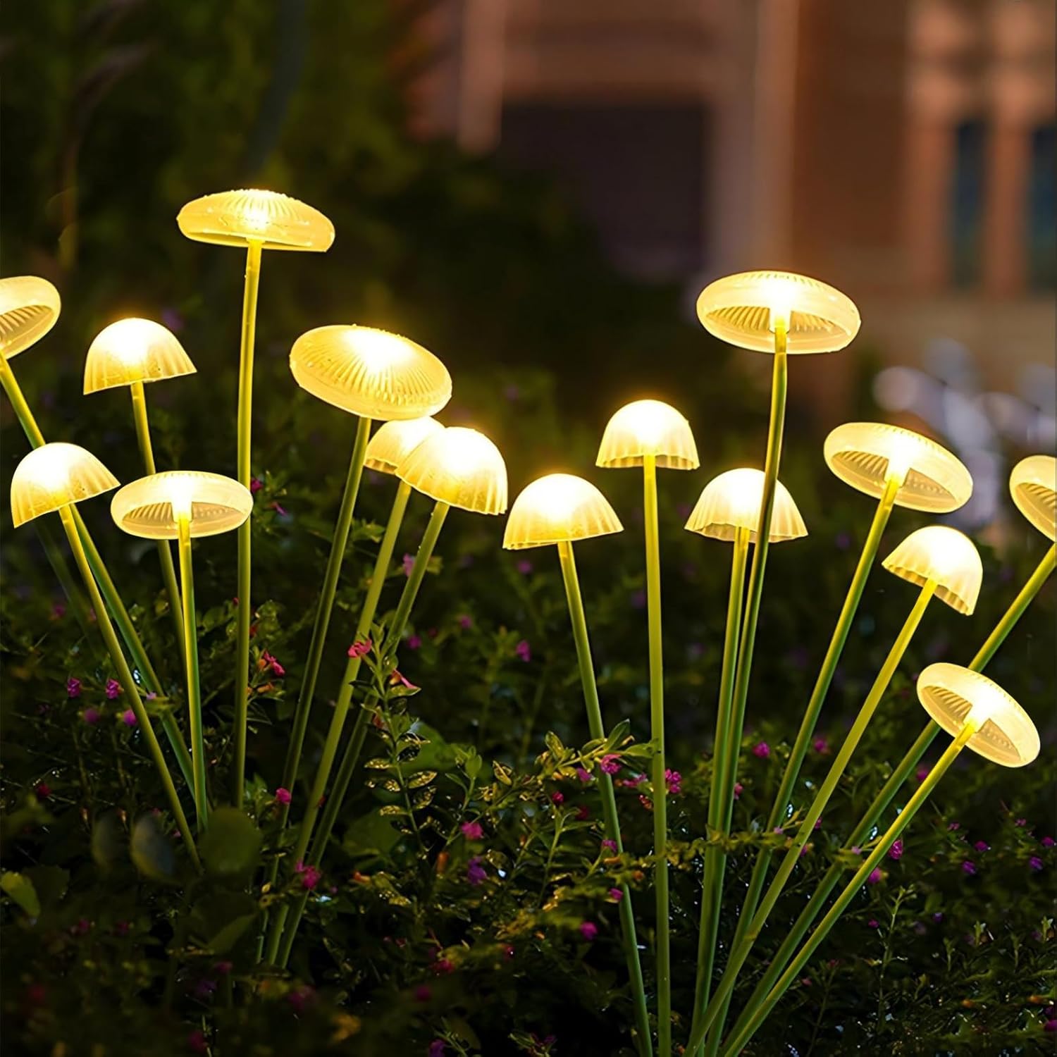 Juego de 2 luces solares de jardín impermeables para uso exterior, 8 ...