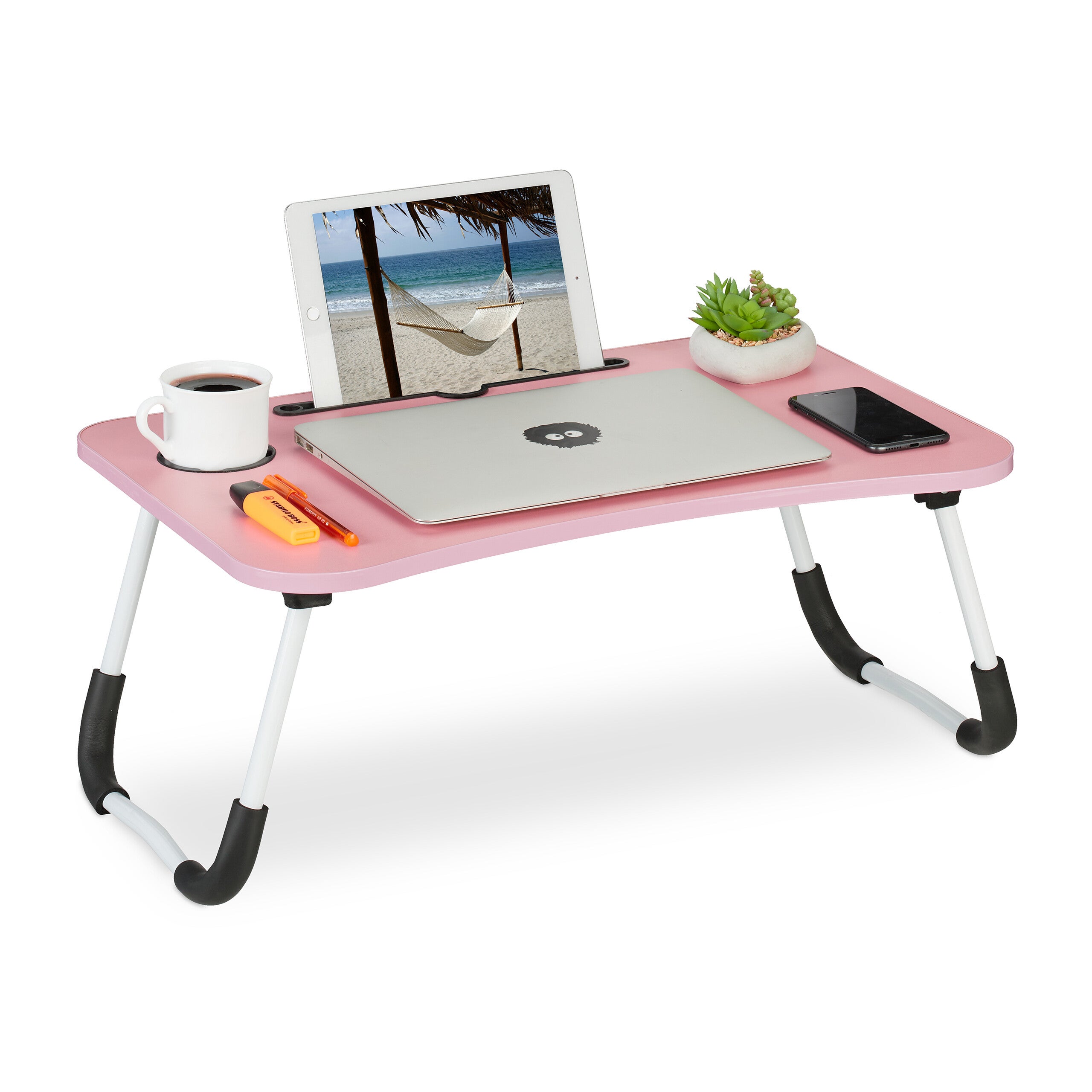 Relaxdays Mesa para Portátil Sofá, Plegable, Soporte Tablet ...