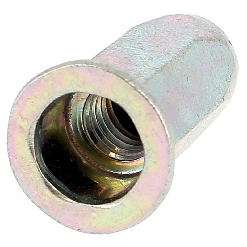 RIVKLE® Tête Plate Fut Hexagonal Borgne M6 Bichromaté Ep. 0.5 A 3 ...